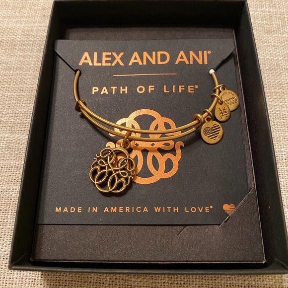 Alex and Ani | Jewelry | Alex And Ani Path Of Life Iv Bracelet Gold Tone New Box Included | Poshmark